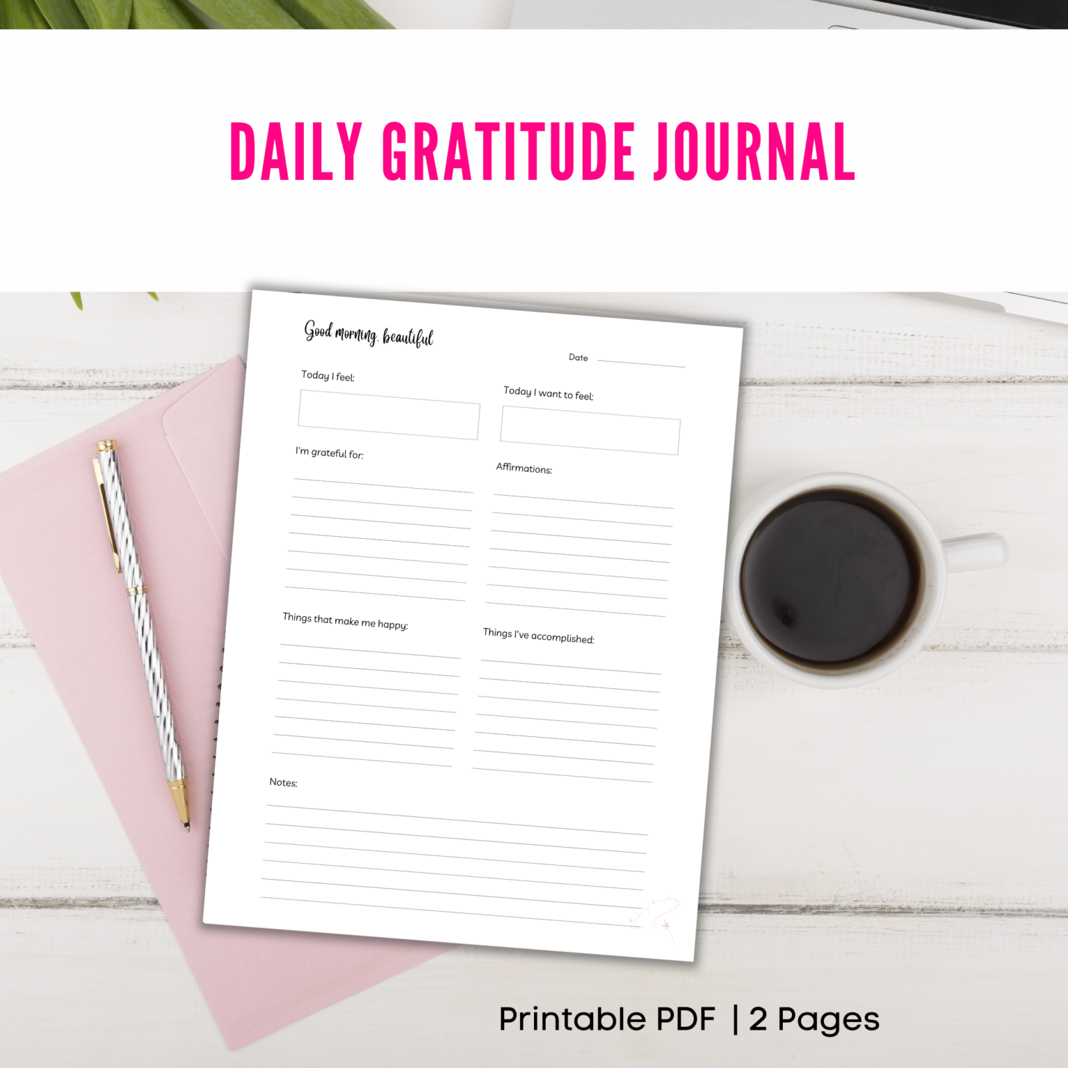 Daily Gratitude Journal - Grateful Manifesting Printables Shop